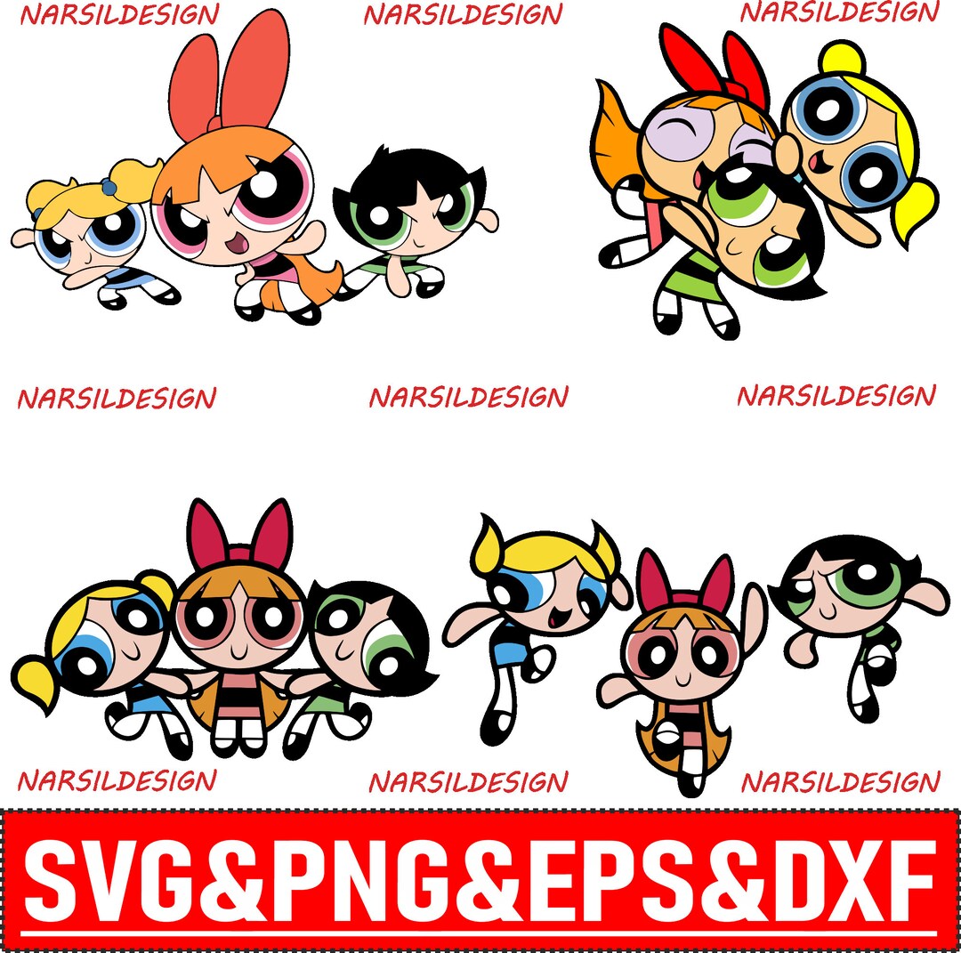Layered Powerpuff Girls Svg, Cartoon Network Svg, Cartoon Characters ...