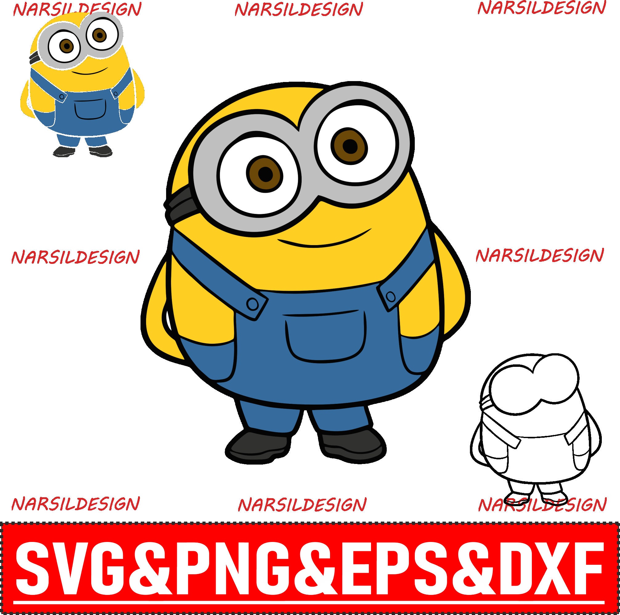 Minion Layered Clipart (svg, Png, Eps, Dxf) - Etsy