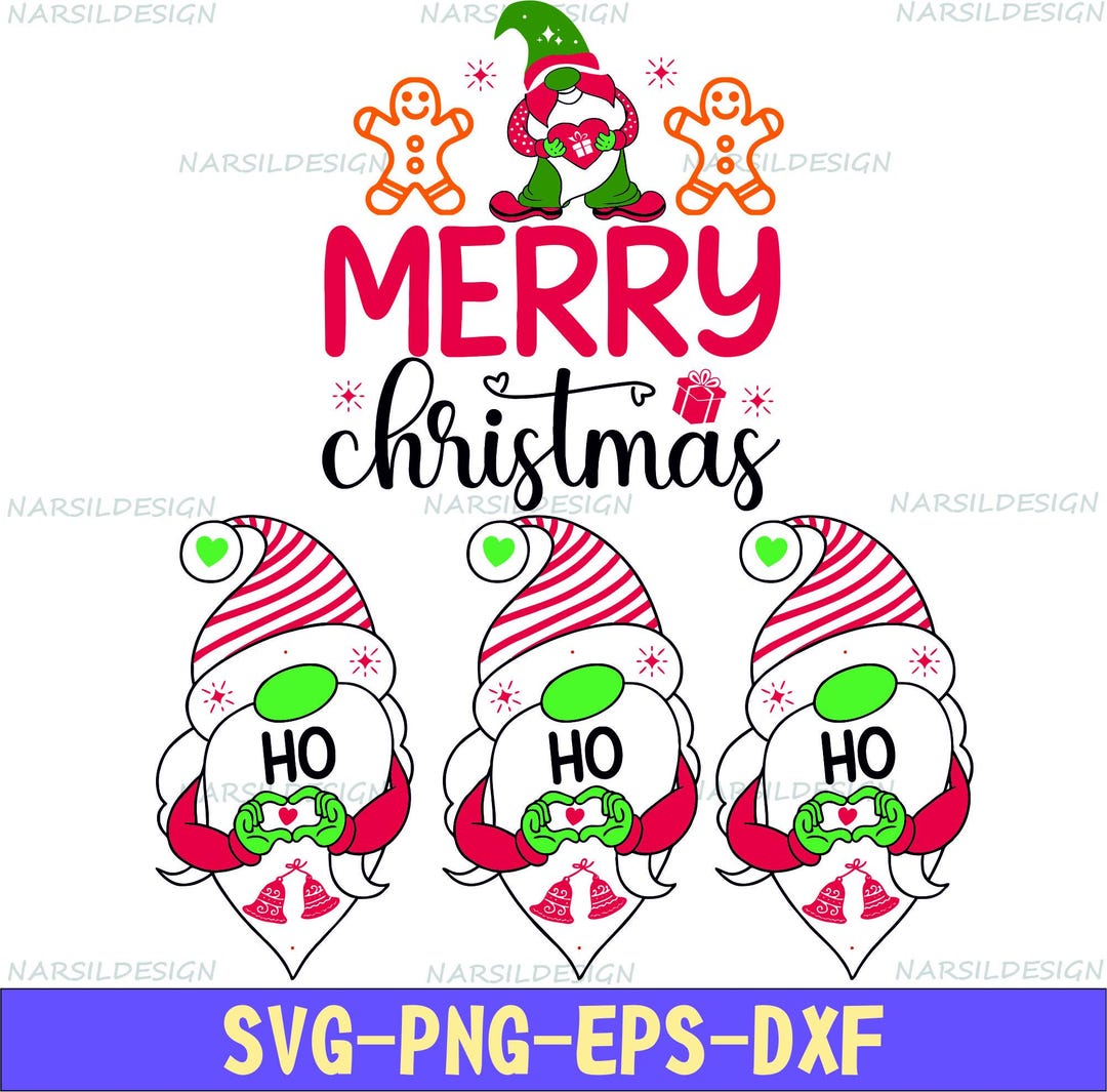 Christmas Gnome Doodle SVG Bundle: Cricut Cut File - Etsy