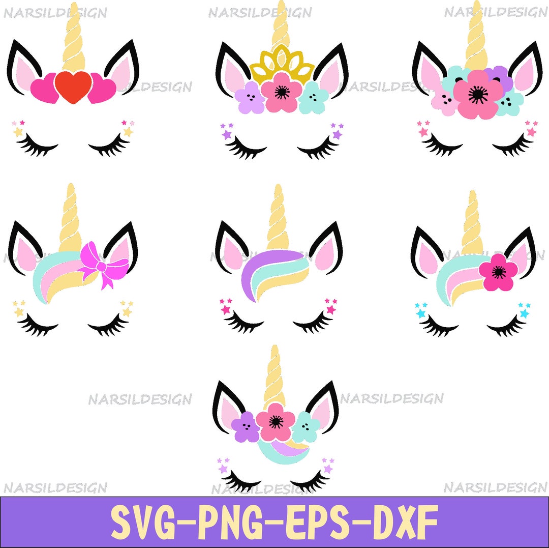 7+ Unicorn Svg Bundle Layered Item, Clipart, Cricut, Digital Vector Cut ...