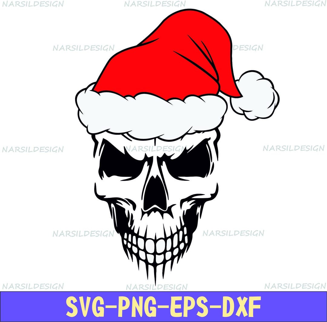 Christmas Skull Svg Bundle (png, Eps, Dxf) - Etsy