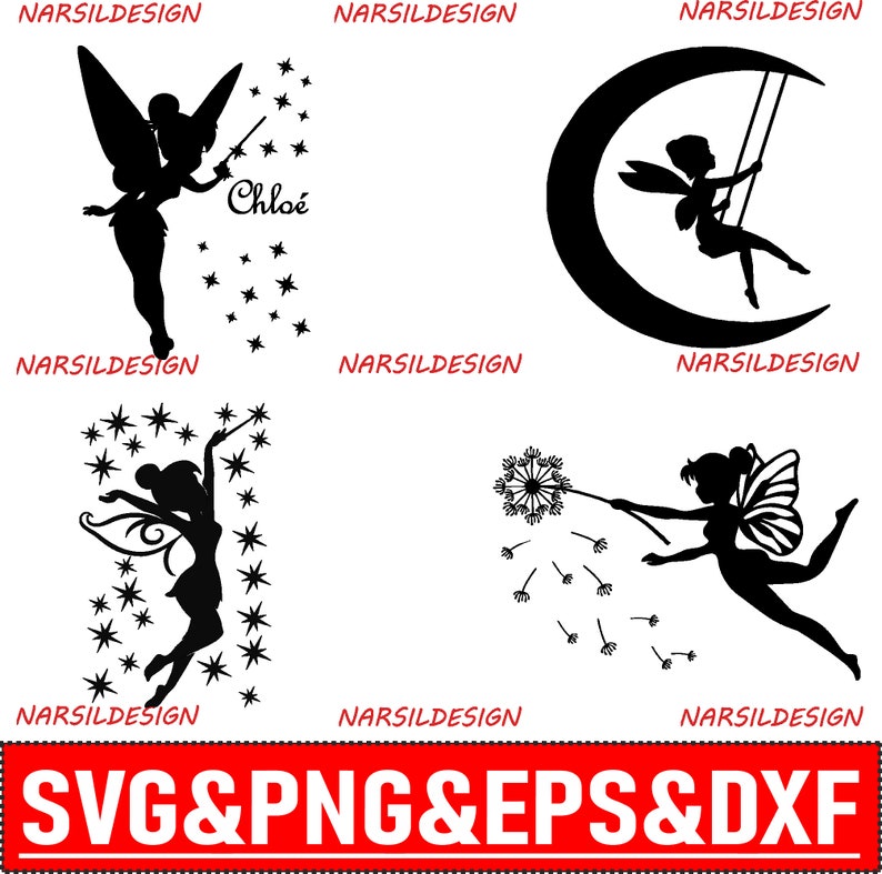 Tinkerbell SVG Bundle Tinker Bell Svg Peter Pan Silhouette - Etsy