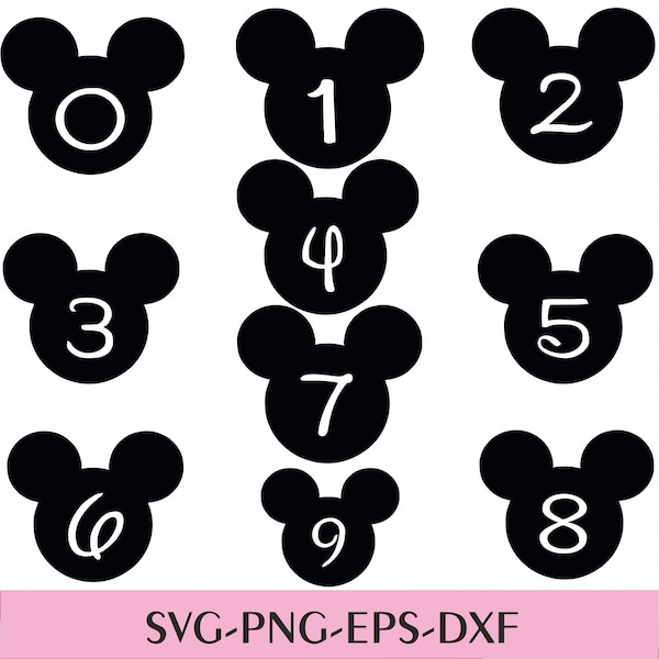 Mickey Mouse Number 3 Svg - Etsy