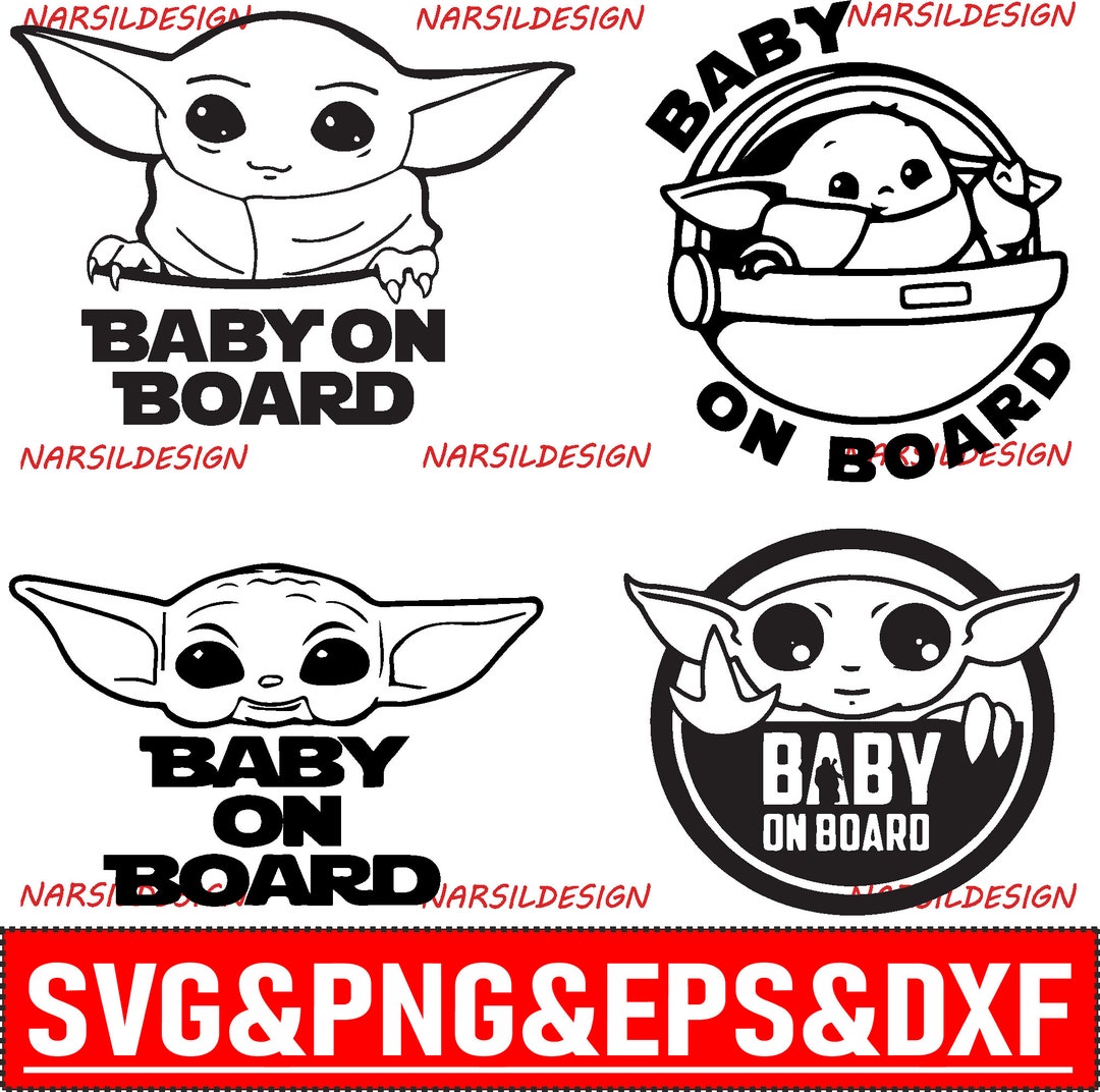 Baby Yoda Svg Bundle, Baby Yoda Clipart, Cartoon Movie Svg, Dxf, Eps ...