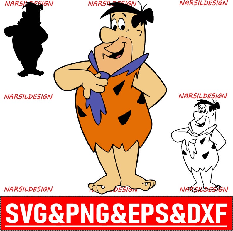 Fred Flinstone Svg File Svg Cutting File Svg for Silhouette - Etsy