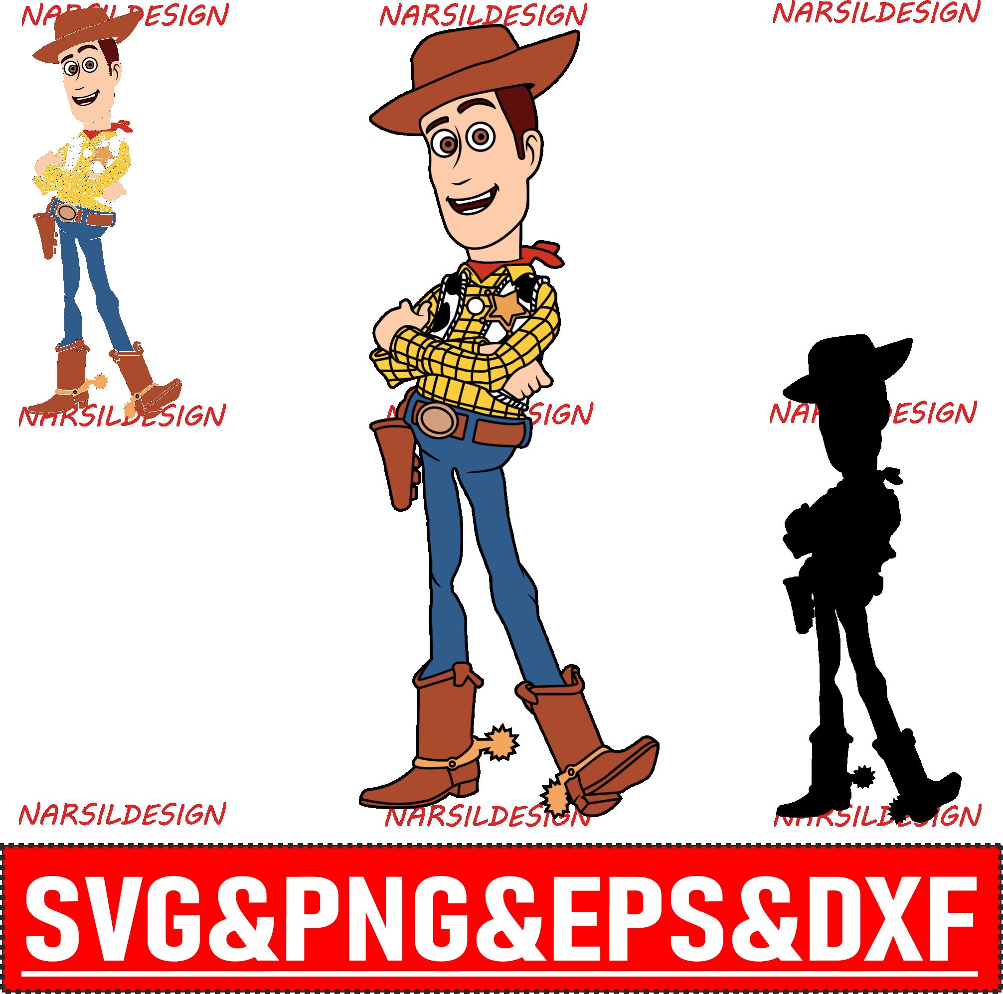 Toy Story Woody (svg, Layered Cut File Png, Eps, Dxf) - Etsy