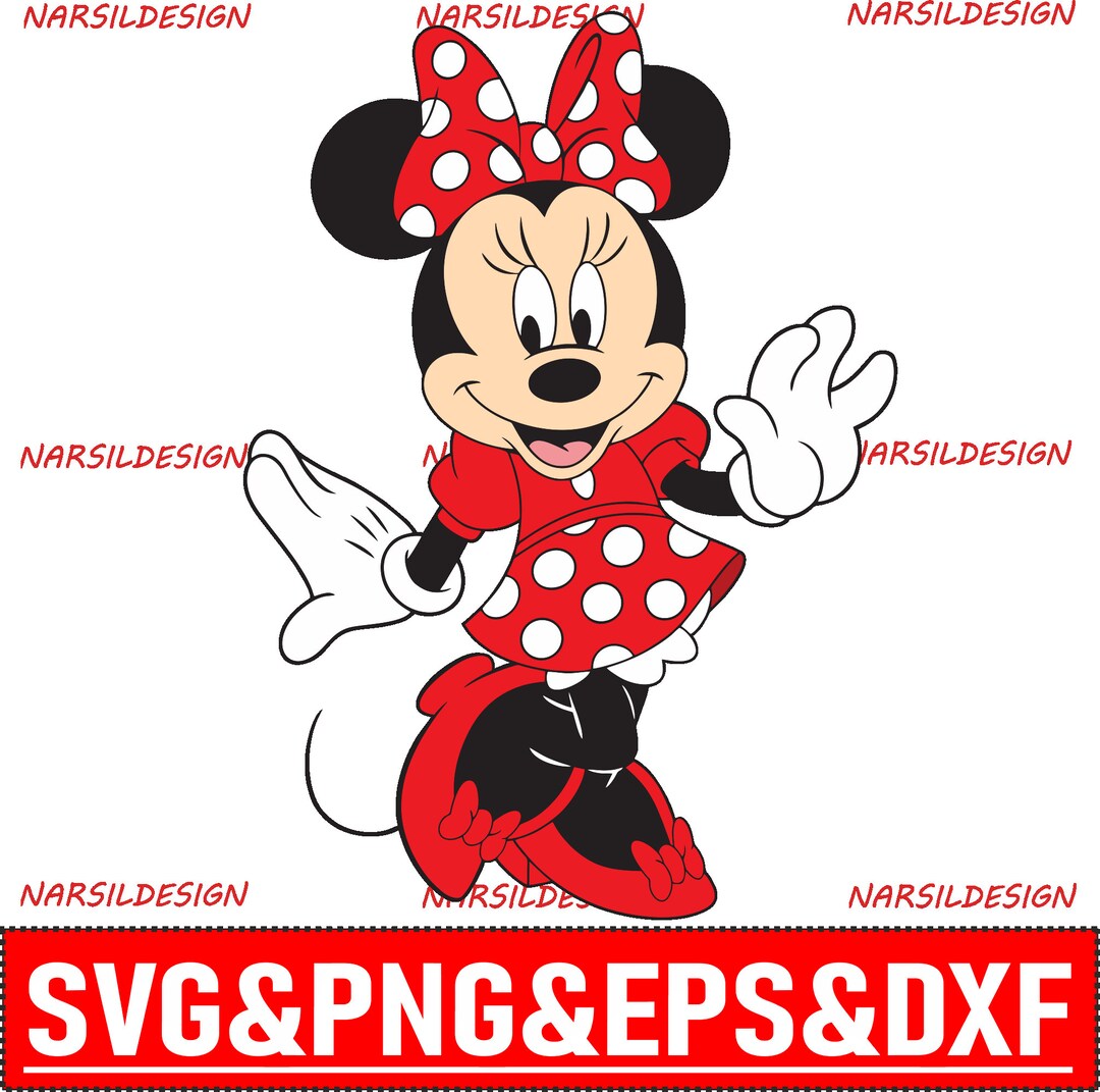 Minnie Mouse SVG: Layered Vector Cut Files for Cricut, Silhouette - Etsy