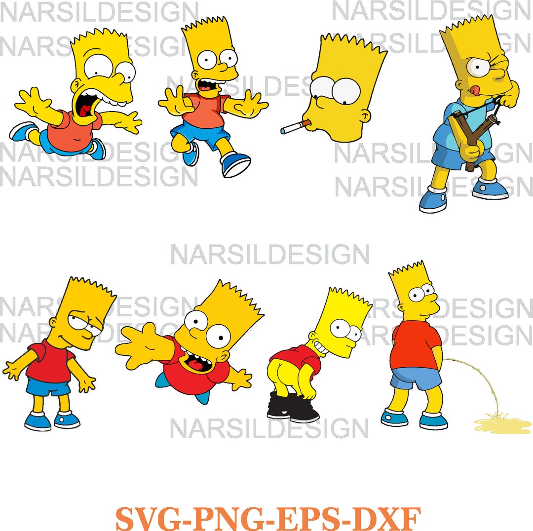 The Simpsons Bundle Svg Bart Simpsons Svgsvg Simpsons Png - Etsy