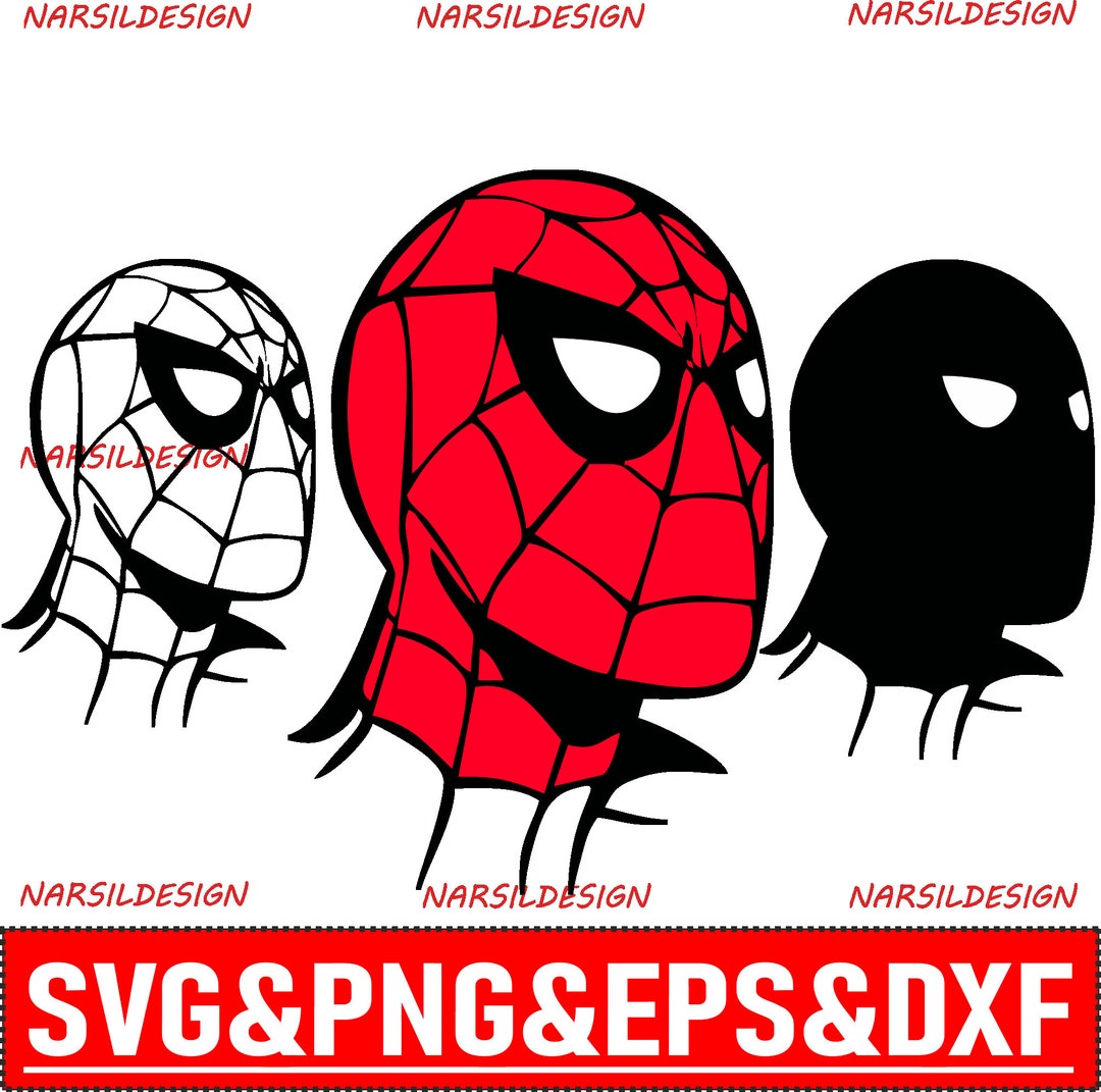 Layered Spiderman SVG, Spiderman Face SVG, Spiderman Clipart, Spiderman ...