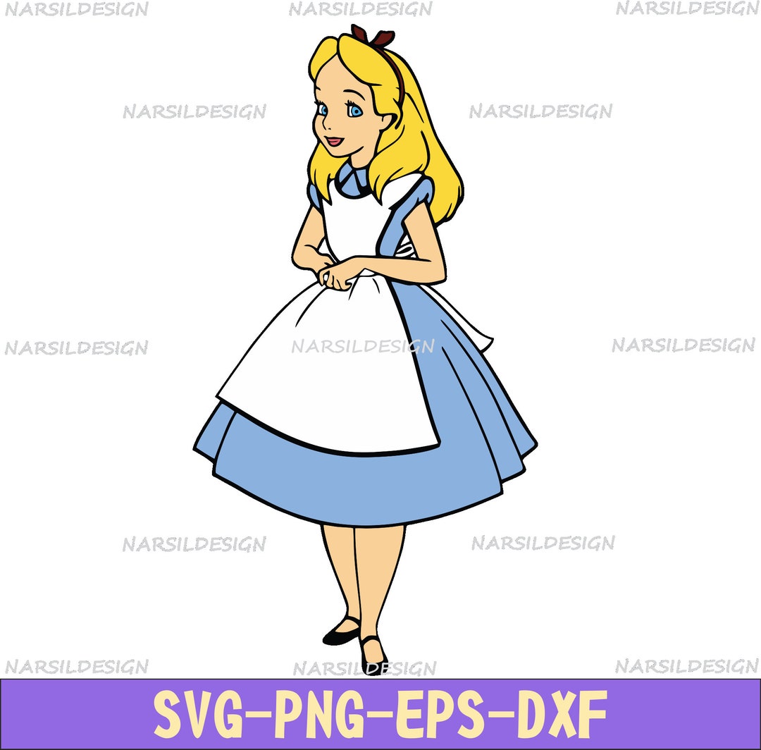 Alice in Wonderland SVG Layered, Alice SVG, Princess Svg, Alice in ...