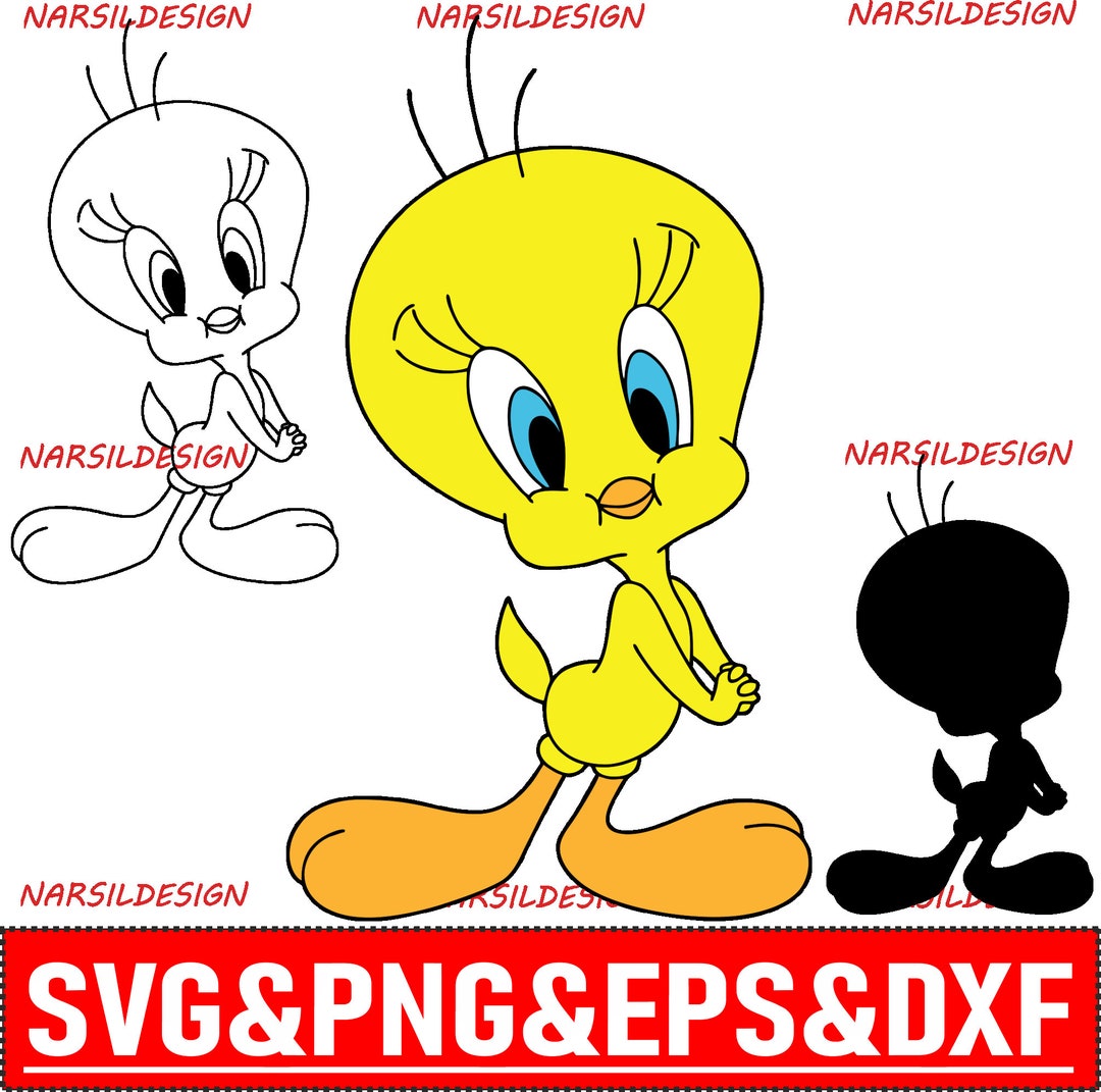 Layered SVG, Vector, Cut Files for Cricut and Silhouette Tweety Svg ...