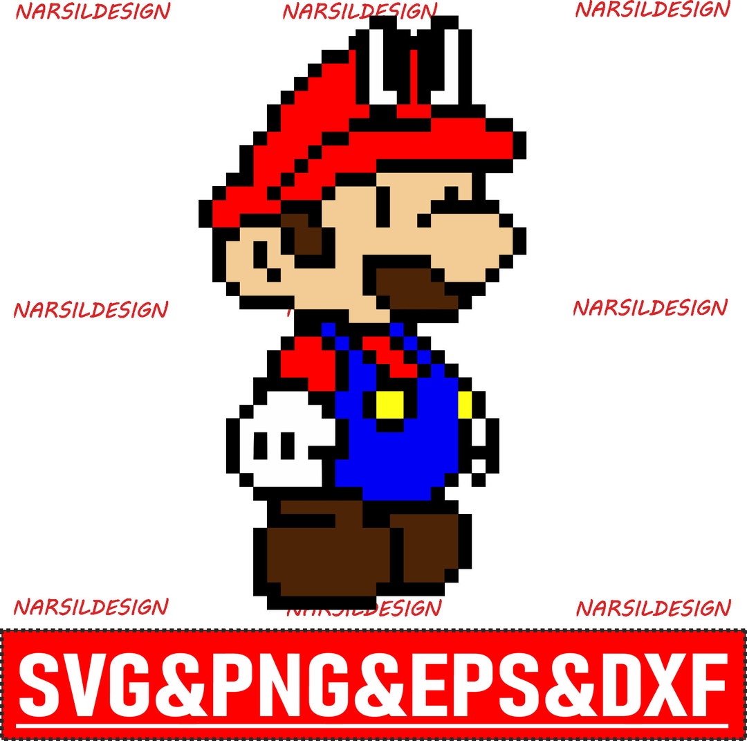 Super Mario Pixel Art SVG Clipart (cut Files) - Etsy