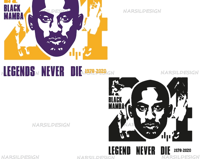 Pack Kobe Bryant SVG - PNG Instant Download Cricut Silhouette Iron on ...