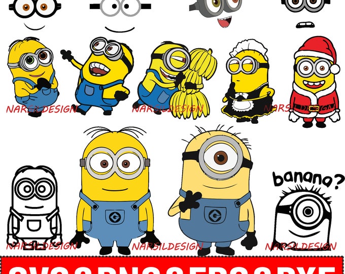 Minions Svg, Minions Bundle Svg, Minions Clipart, Svg Files for Cricut ...