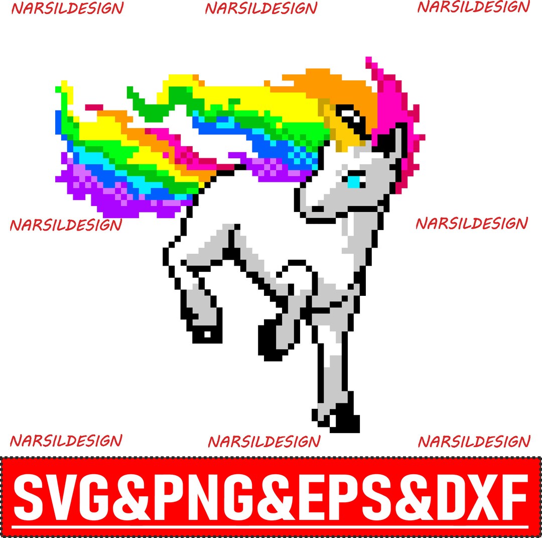 UNICORN Pixel Art SVG Cute Unicorn Svg Unicorn Birthday Unicorn Cricut ...