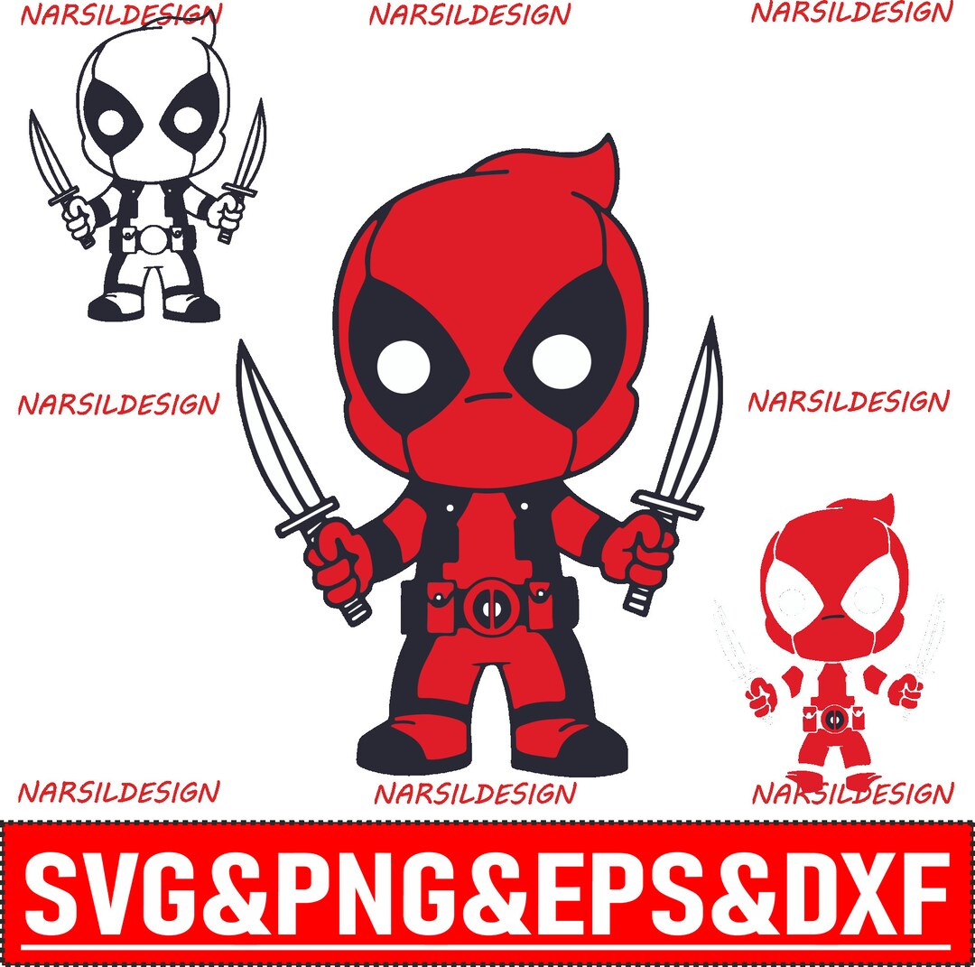 Deadpool Layered (svg, Png, Eps, Dxf), Cricut & Silhouette Cut File - Etsy
