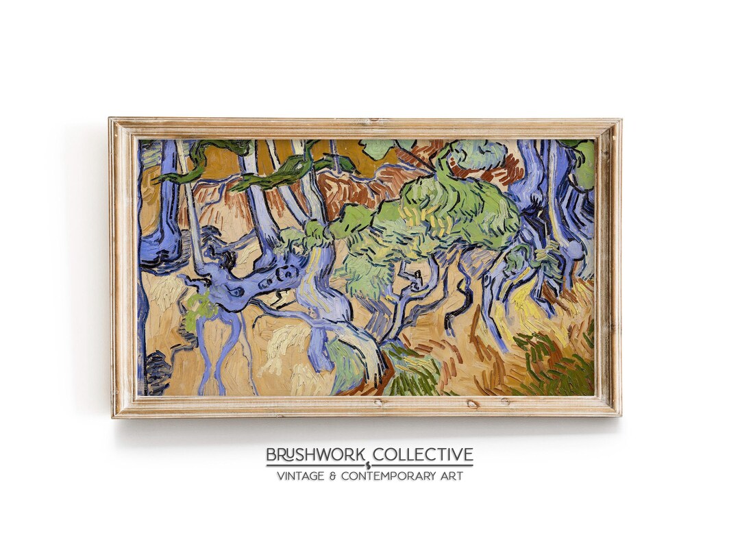 Impressionist Tree Roots Painting Print | Natural Tree Roots Wall Art ...