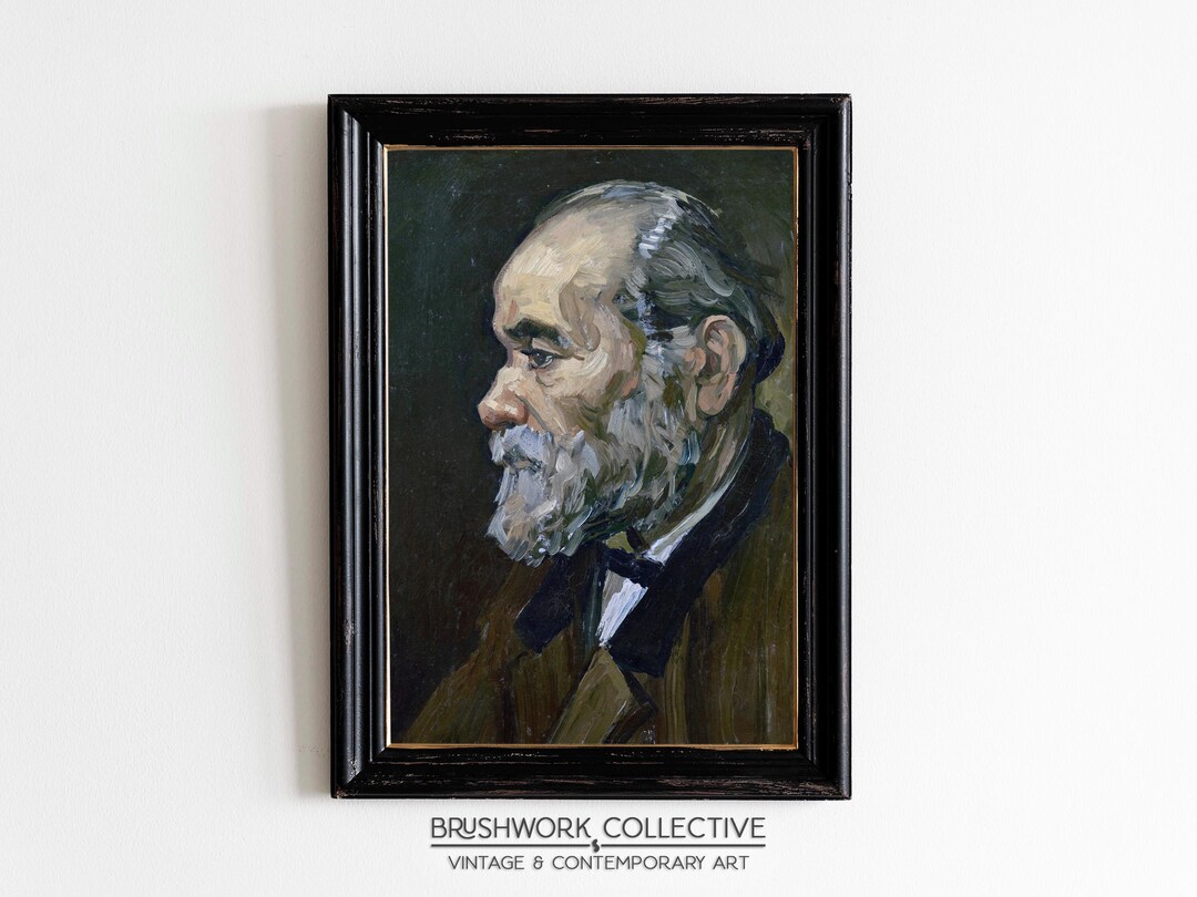 Impressionist Portrait of an Old Man | Vivid Portrait Wall Art Print ...