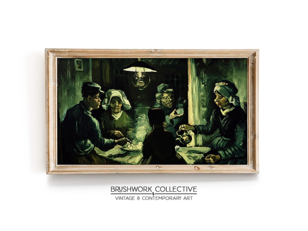 Sitting Around the Dinner Table Painting Print | Potato Eaters Wall Art ...