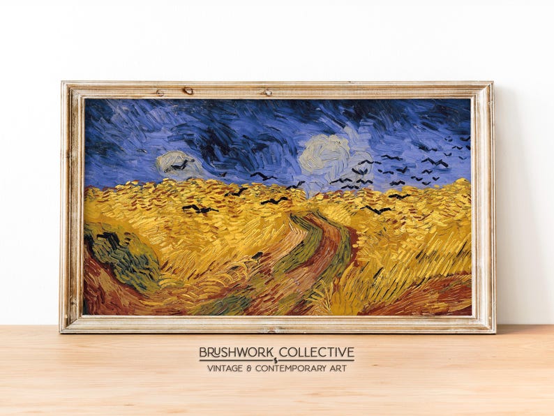Samsung Frame TV Art | Golden Wheat Field Painting | Vintage Wheat ...