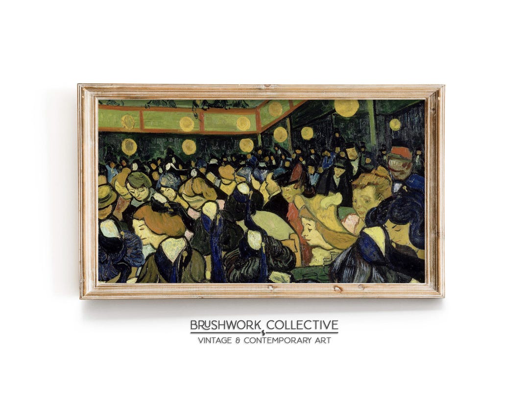 Party at the Dance Hall Painting Print | Vintage Arles Dance Hall Wall ...