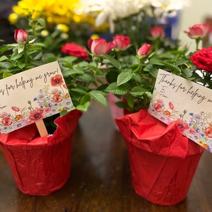 Teacher Appreciation Gift Tags, Teacher Appreciation Thank You, Flower ...