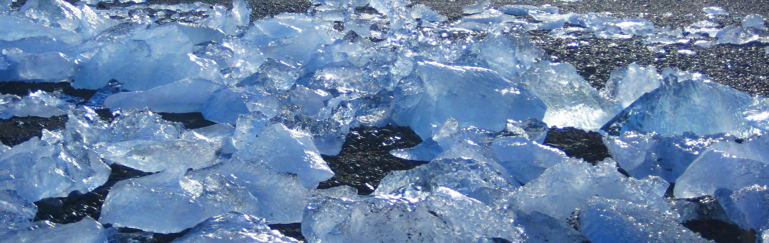 Glacial Ice on a Black Pebble Beach Digital Photo Color - Etsy