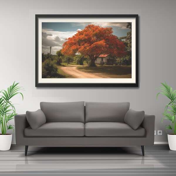 Flamboyant Tree Art - Etsy