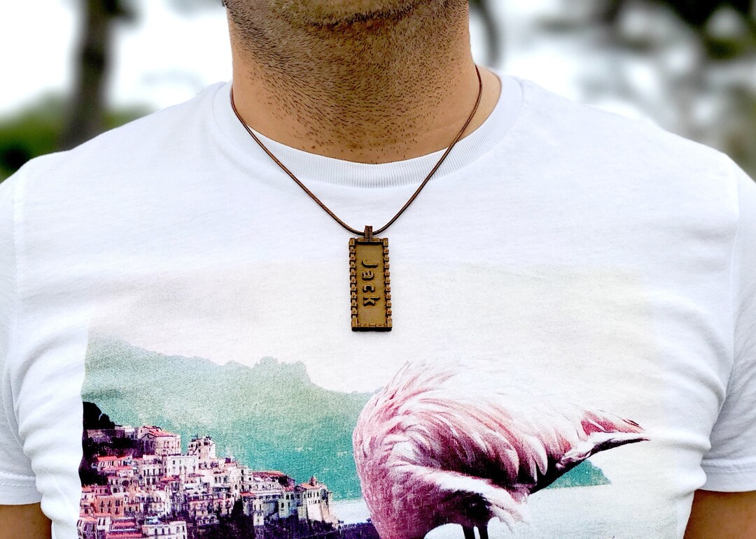Wood Necklace Pendant 3D Printed Necklace Custom Necklace Personalized ...