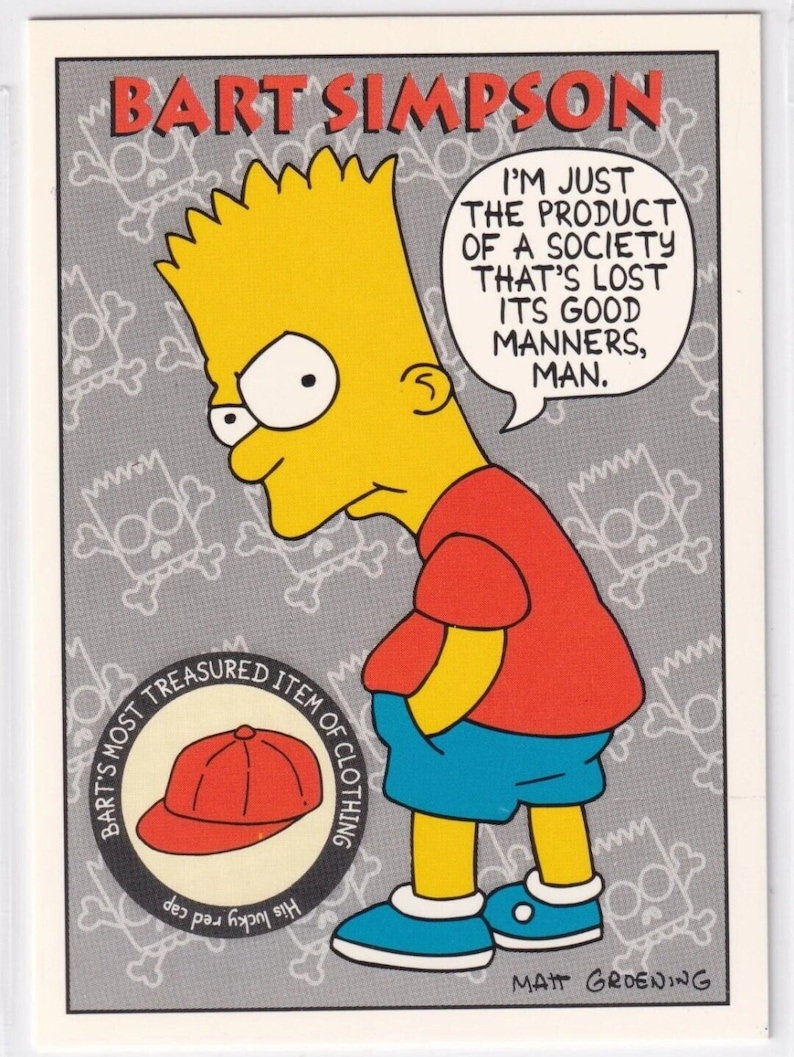 Bart Simpson 93 Skybox Series - Etsy