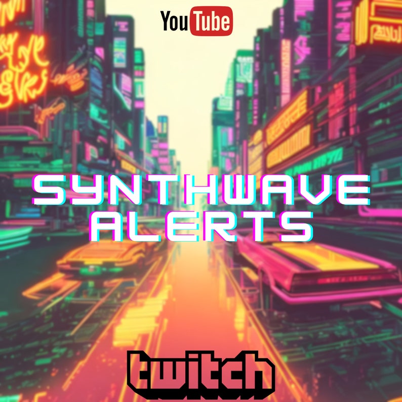 Synthwave Alert Pack for Twitch - Etsy