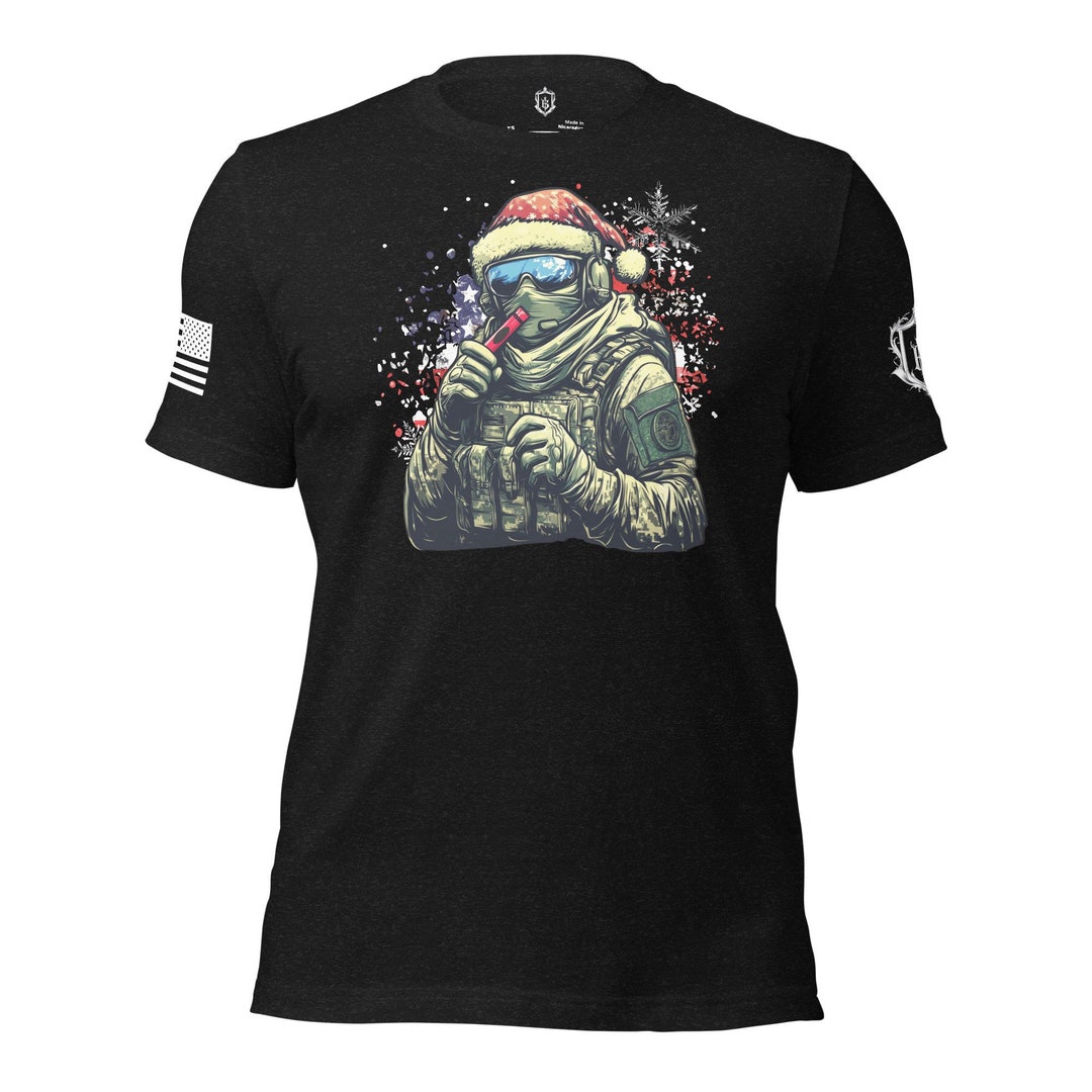 Funny Veterans Christmas Tshirt for Military Patriotic Gift for Marines ...