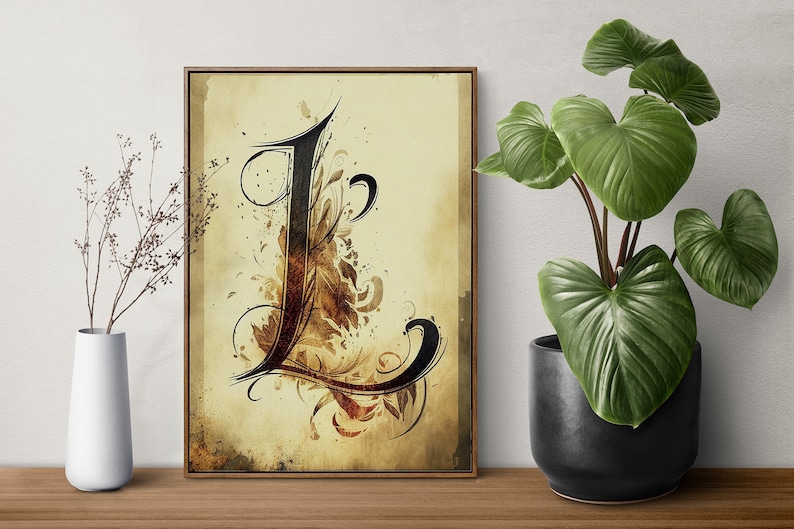 Custom Calligraphy Letter L Initial With Classic Flourish GREAT ...