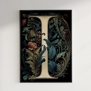Illuminated Manuscript | Letter I Initial With Classic Flourish | GREAT ...