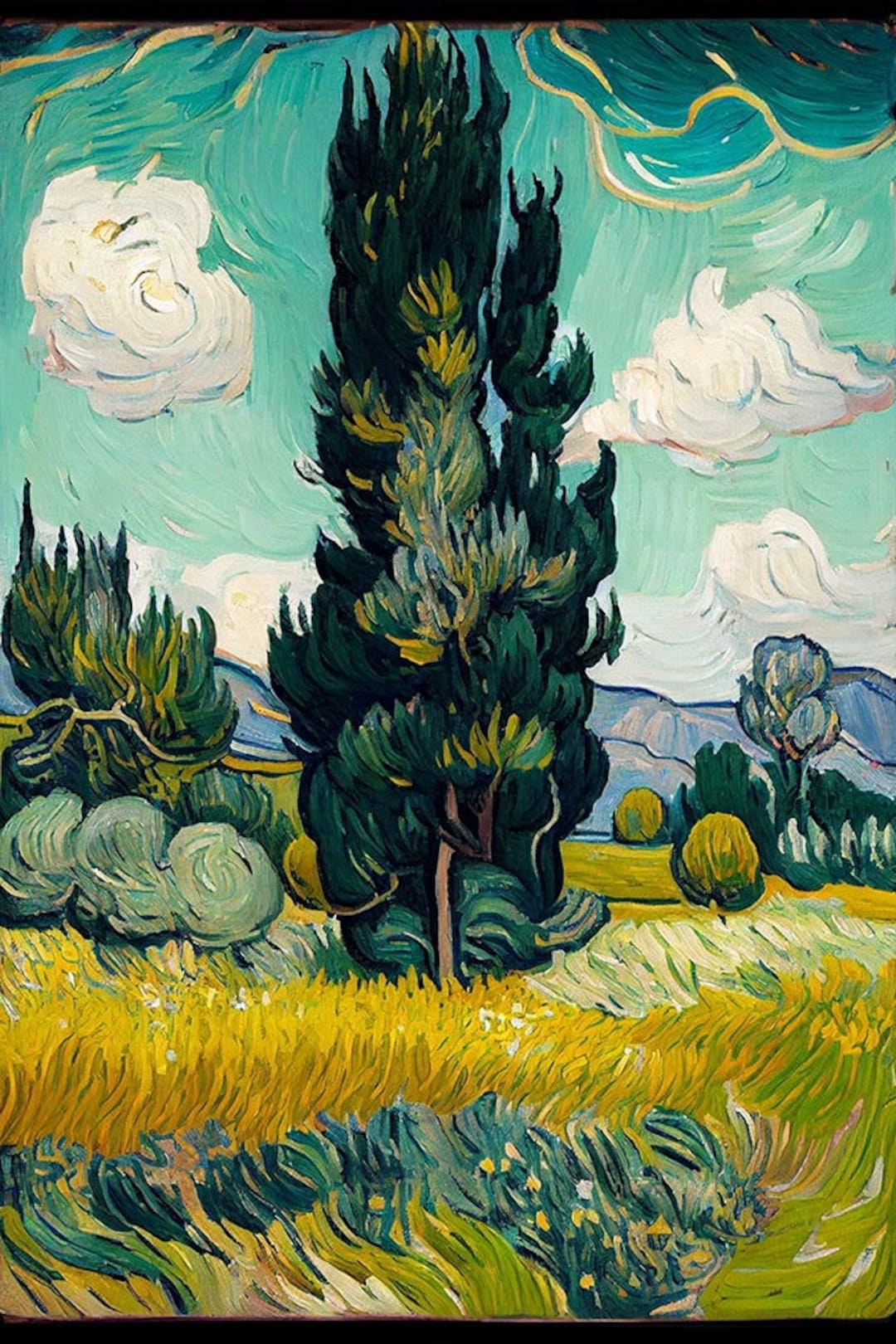 Lost Van Gogh Later-life Landscape DIGITAL DOWNLOAD File to PRINT ...