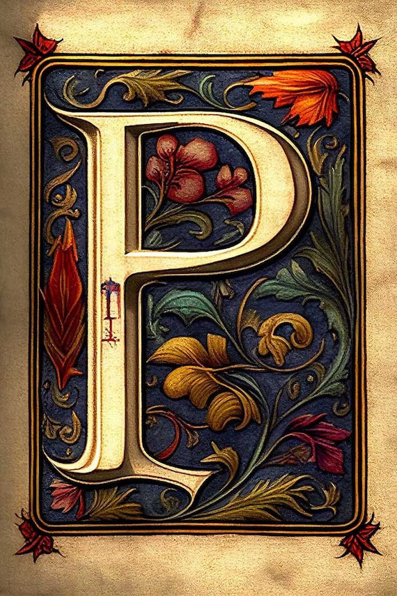 Illuminated Manuscript Alphabet