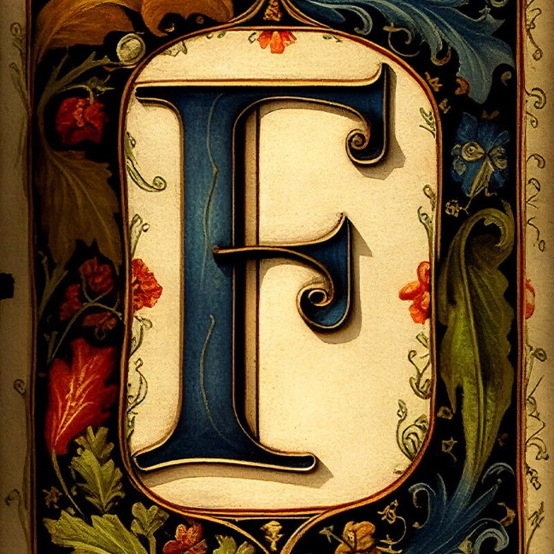 Illuminated Letter - Etsy