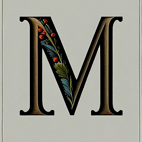 Illuminated Letter M - Etsy