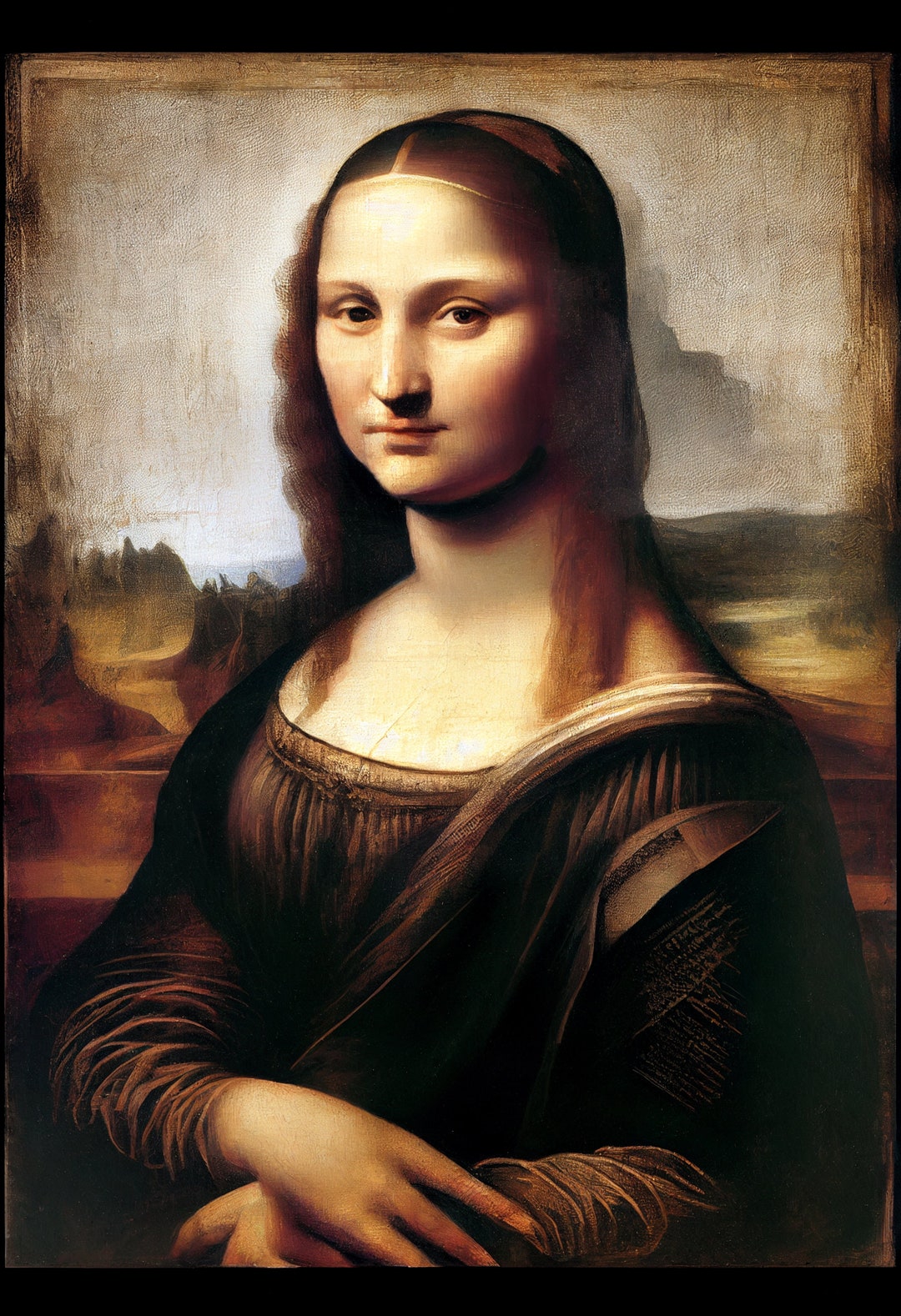 Mona Lisa's Sister Style of Leonardo Da Vinci Oil on Board DIGITAL ...