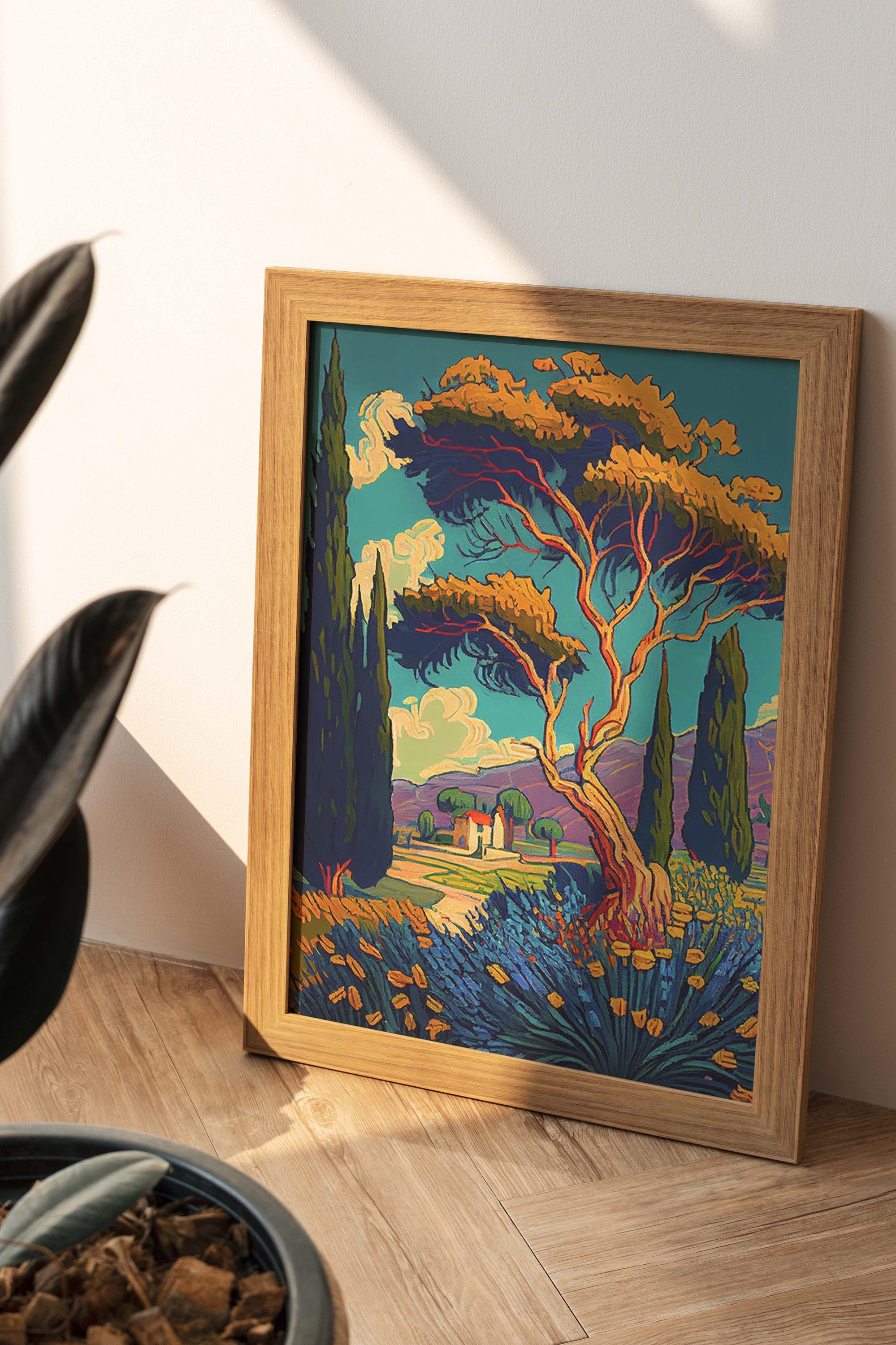 Landscape With Cypress Trees | School of Vincent Van Gogh? | Later ...