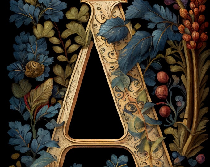 Illuminated Manuscript | Letter R Initial With Classic Flourish ...