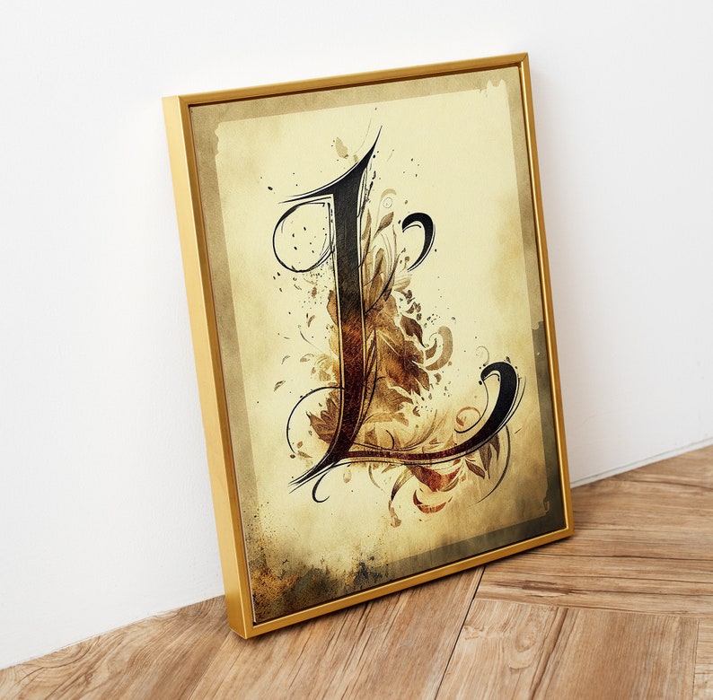 Custom Calligraphy Letter L Initial With Classic Flourish GREAT ...