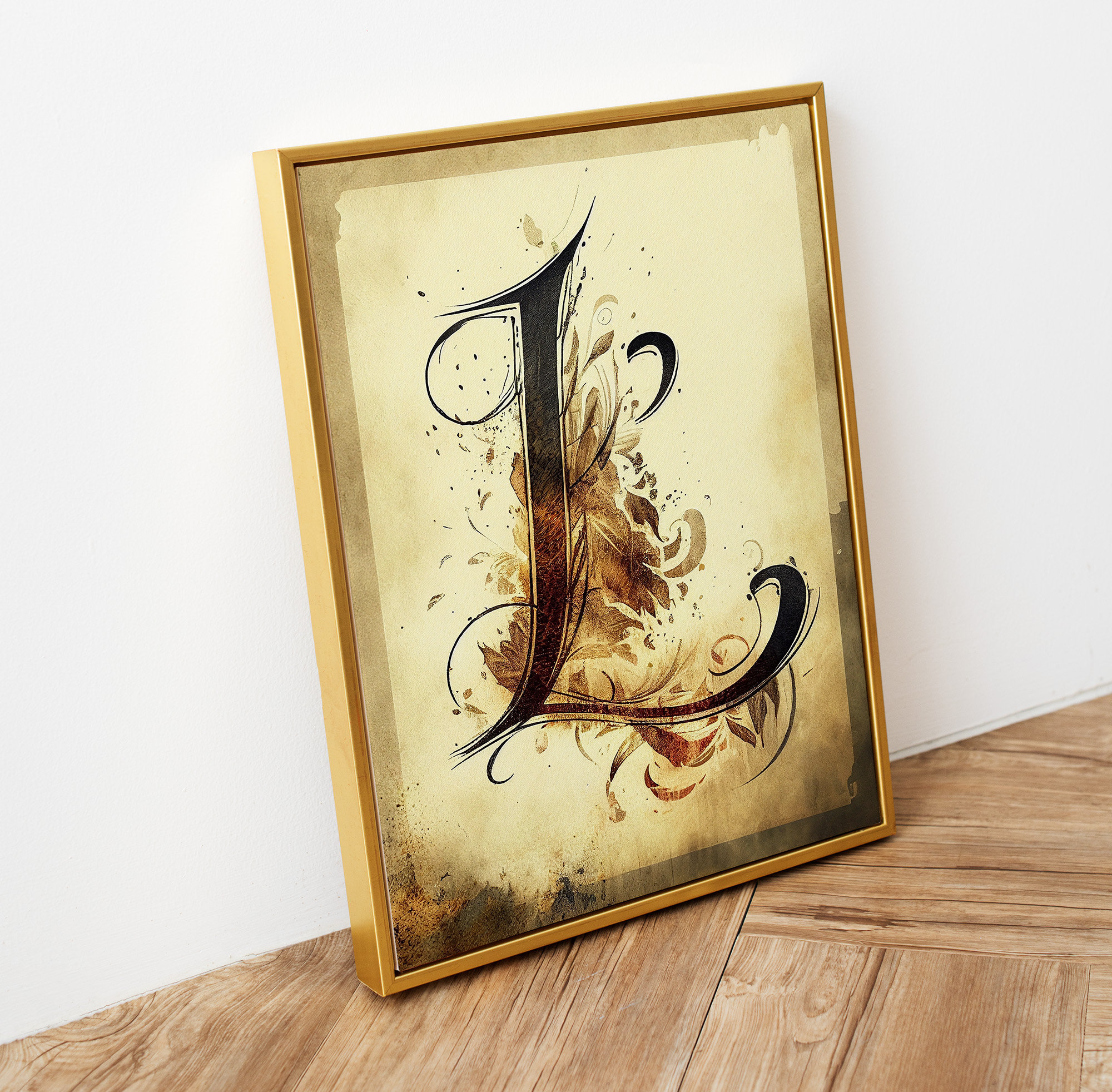 Custom Calligraphy Letter L Initial With Classic Flourish GREAT ...
