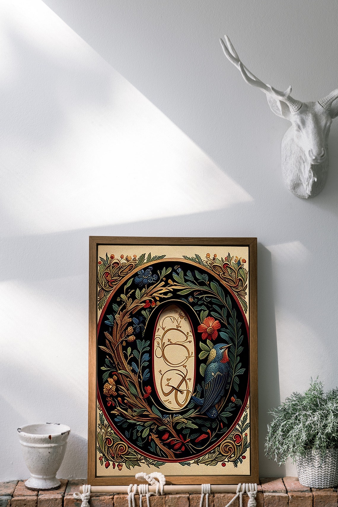 Illuminated Manuscript | Letter O Initial With Classic Flourish ...