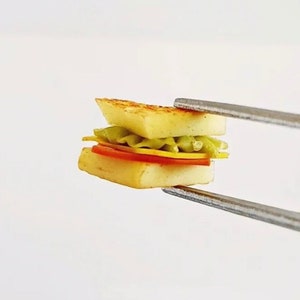 4pc Miniature Ham and Cheese Sandwiches Half Lot 1;12 Scale - Etsy