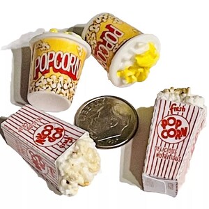 4pc Miniature Popcorn Boxes and Buckets Lot 1;6-1;12 Scale - Etsy