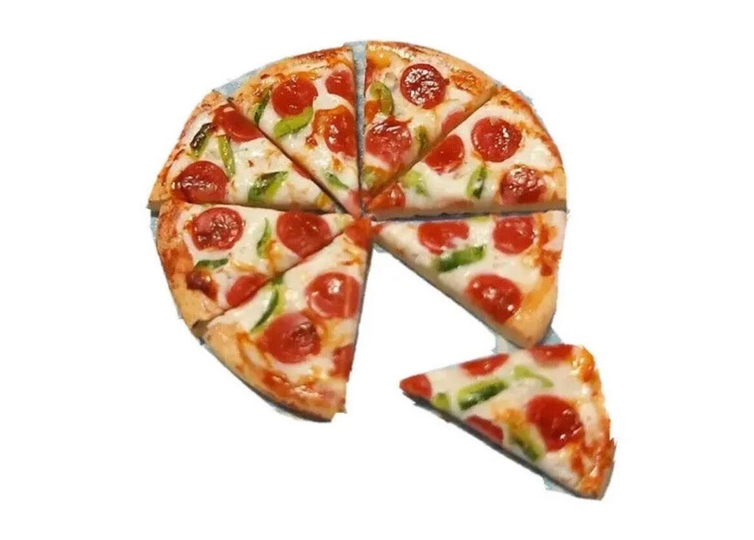 8pc Miniature Pizza Pie Slices W/ Pepperoni and Green Peppers 1:6-1∶12 ...