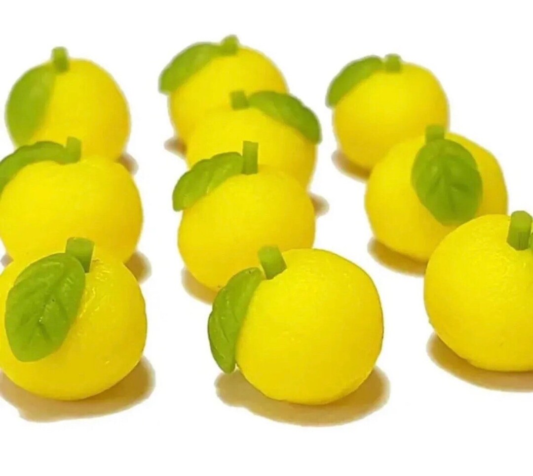 6pc Miniature Lemons W/ Green Leaf Lot 1;6-1;12 Scale - Etsy