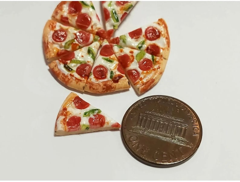 8pc Miniature Pepperoni Pizza Pie Slices Lot 1;6-1;12 Scale - Etsy