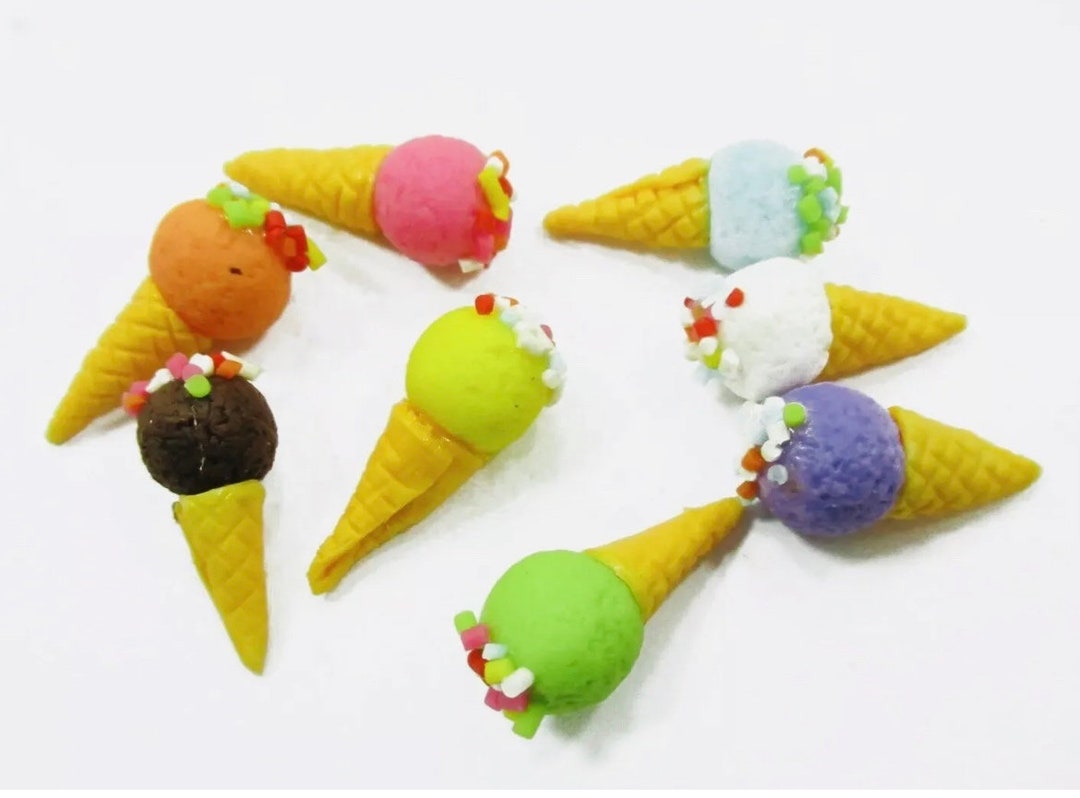 8pc Miniature Ice Cream Cones W/ Sprinkles Mixed Lot 1;6-1;12 Scale - Etsy